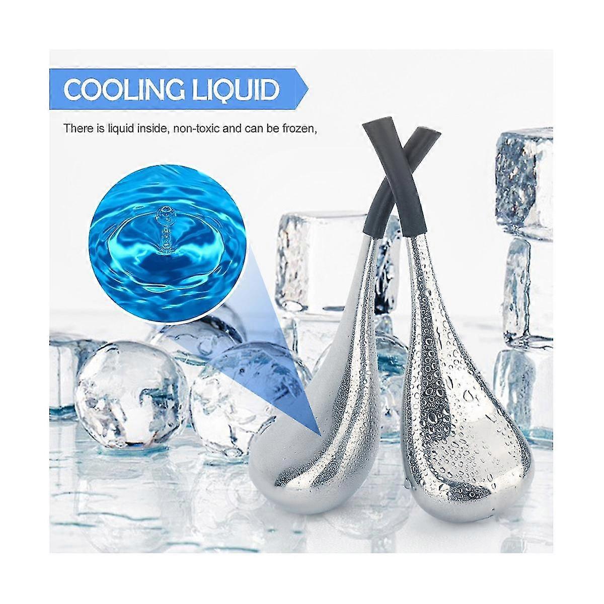 Ice Globes Spoon Massager Facial Skin Care Freeze Tool Stainless Steel ...