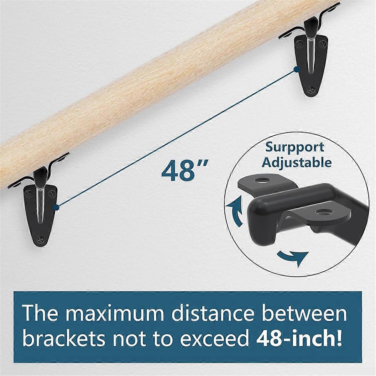 Hand Rail Brackets for Stairs- 6 Pcs Handrail Brackets for Indoor ...