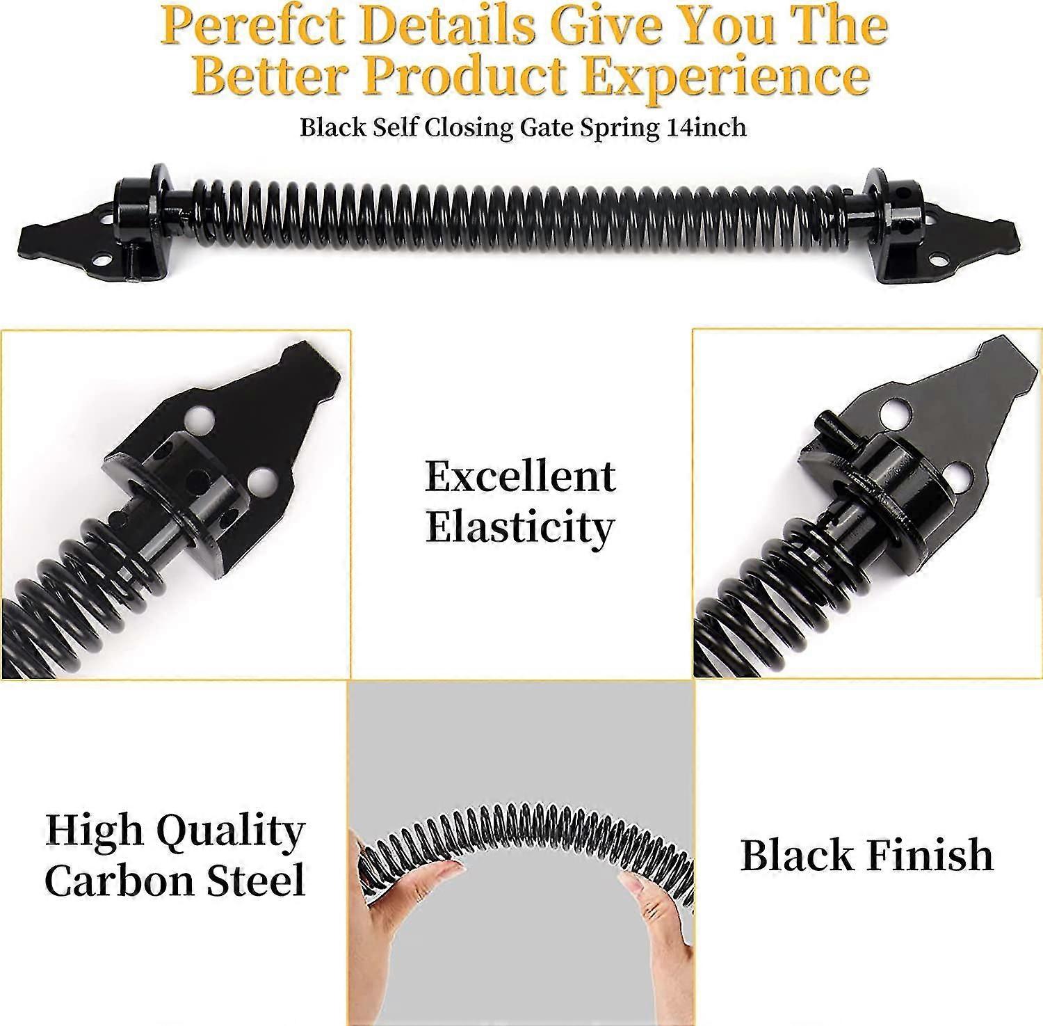 Self Closing Gate Spring Hardware Adjustable Metal Spring Closure For ...