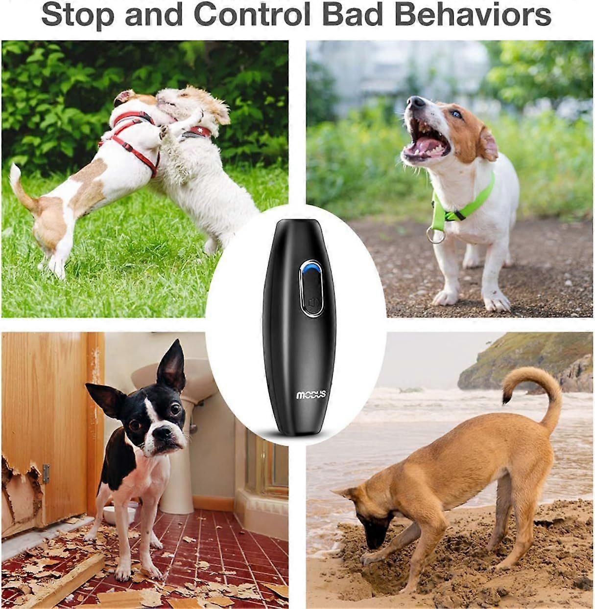 Bark Control Device - Anti Barking Device, 2-in-1 Dog Training Tool, 16 ...