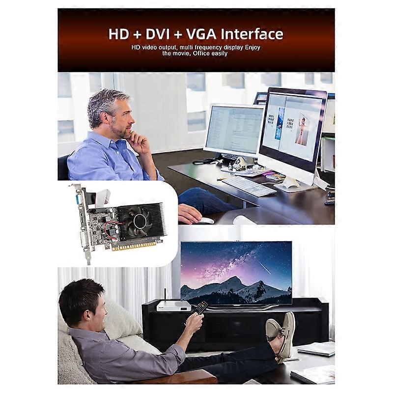 GT610 Graphics Card DDR3 True 2GB 810MHZ Computer Video Card PCI-E 16X ...