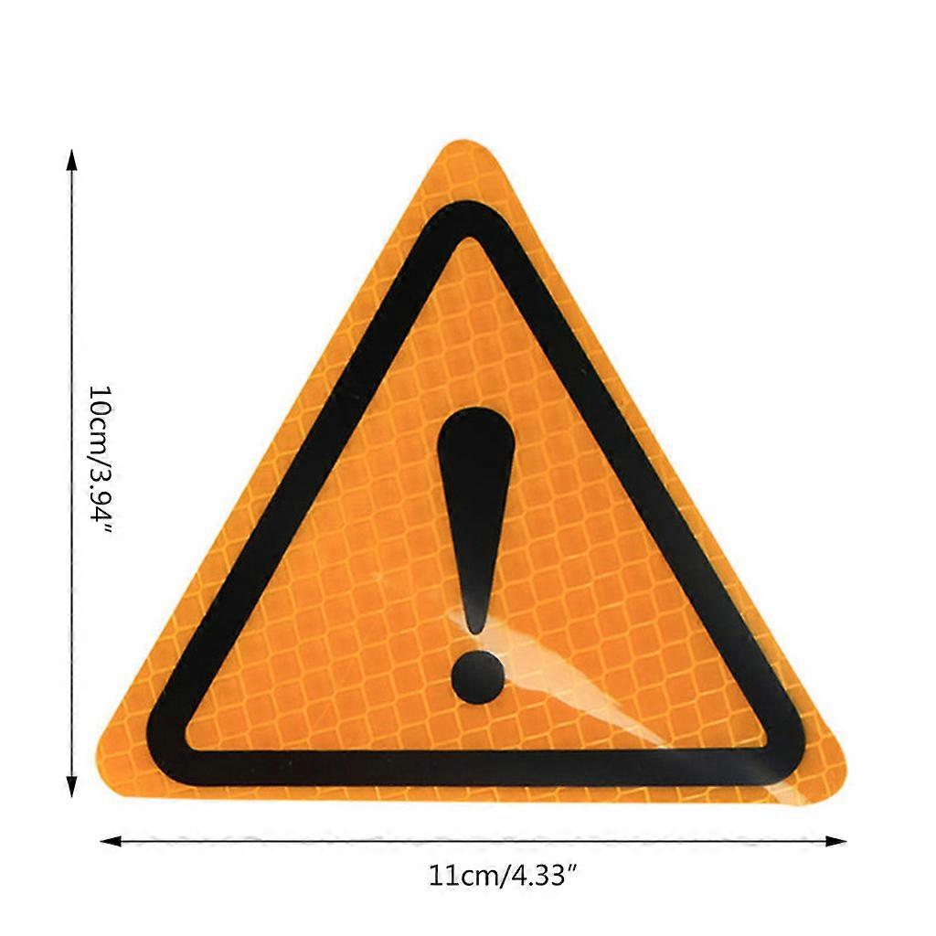 for Triangle Exclamation Mark Reflective Warning Sign Car Sticker ...