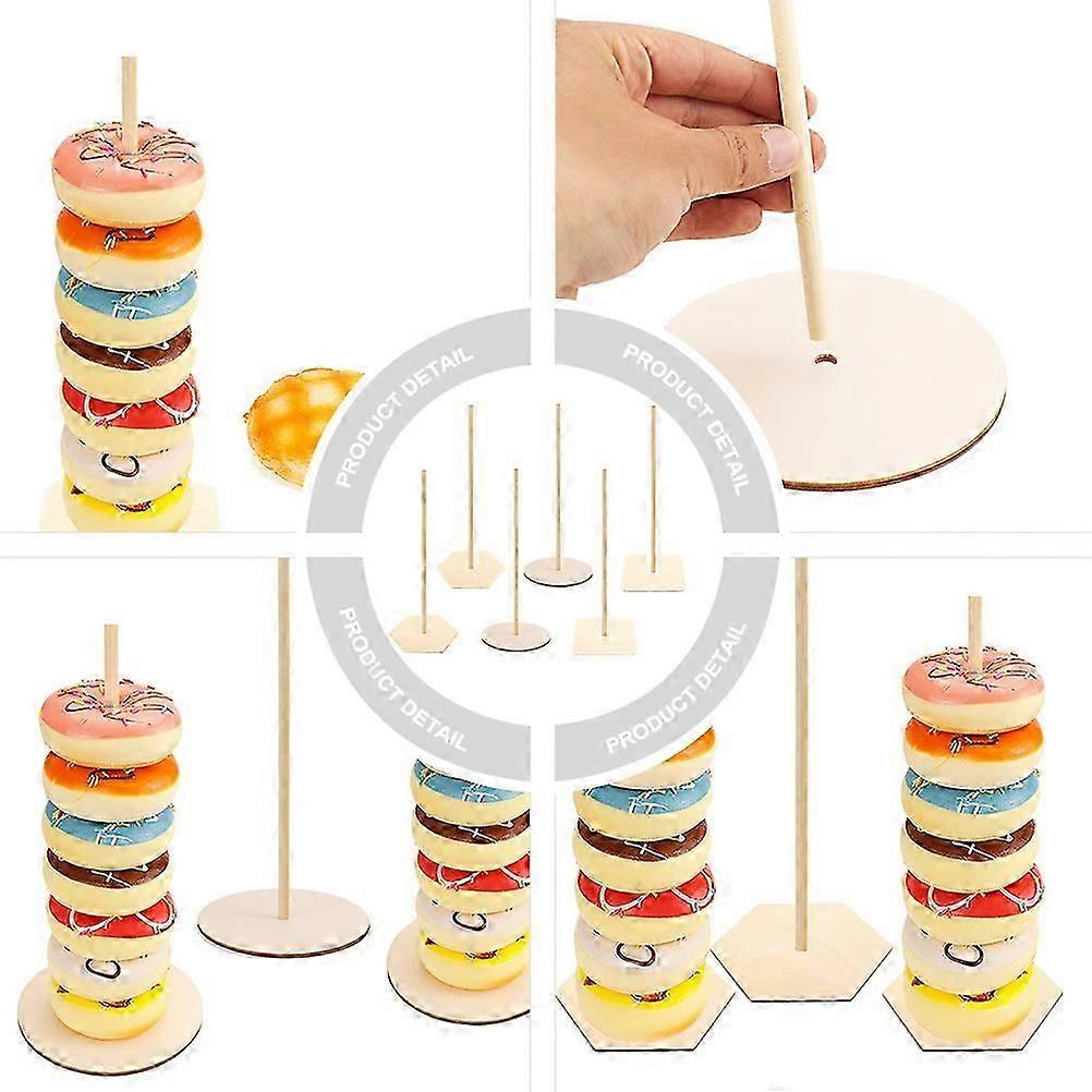 6 PCS Wedding Decor Party Donut Holder Donut Cake Stand Bagel Display ...