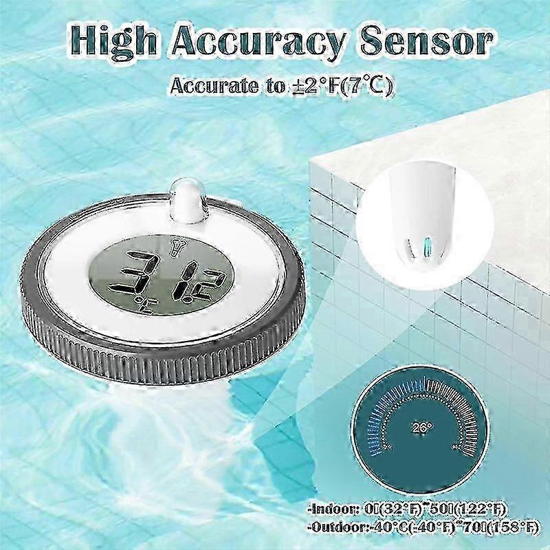 Wireless Pool Thermometer Floating Easy Read,Digital Pool Thermometer ...