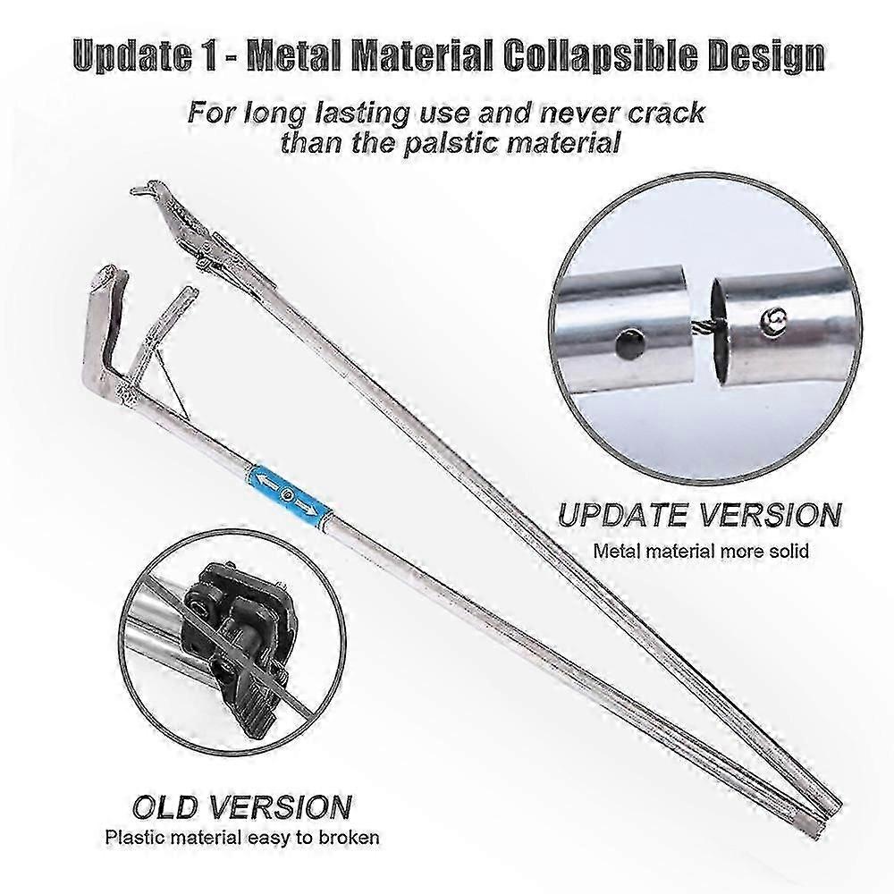 1.2m Foldable Snake Tongs Stick Reptile Catcher Grabber Folding Wide ...