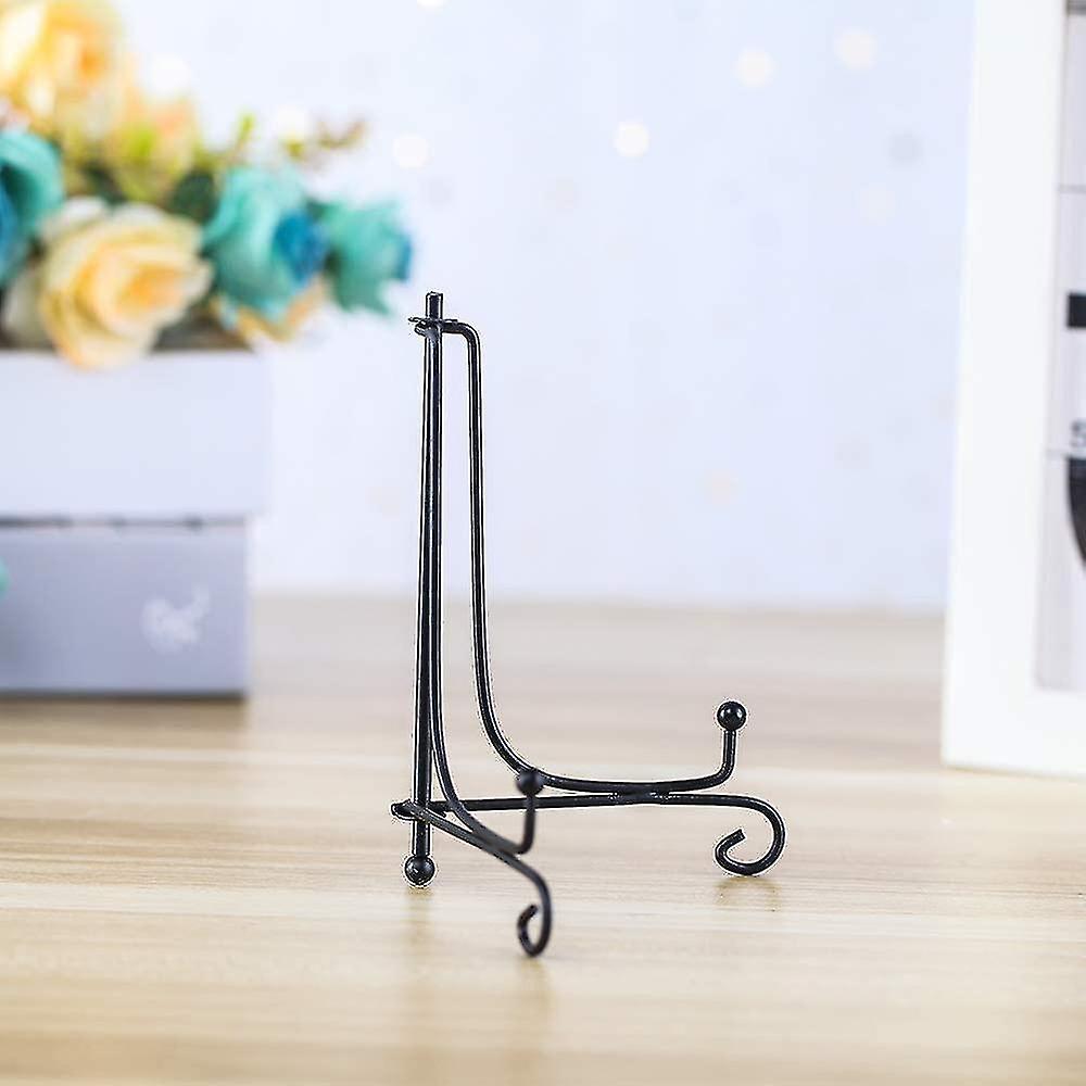 2 Pack Iron Display Stand, Black Iron Easel Plate Display Photo Holder ...
