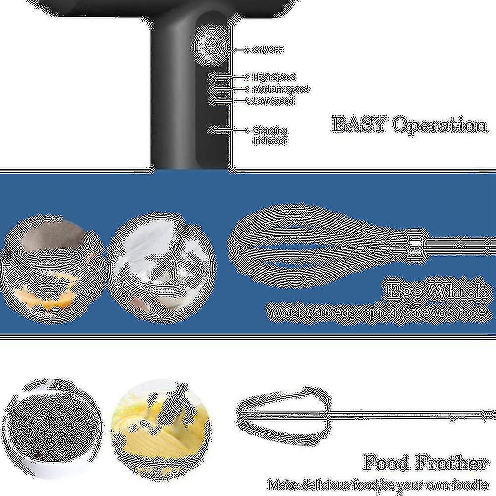 Hand Mixer Electric Wireless,mixer Hand Mixer,usb Rechargeable,portable ...
