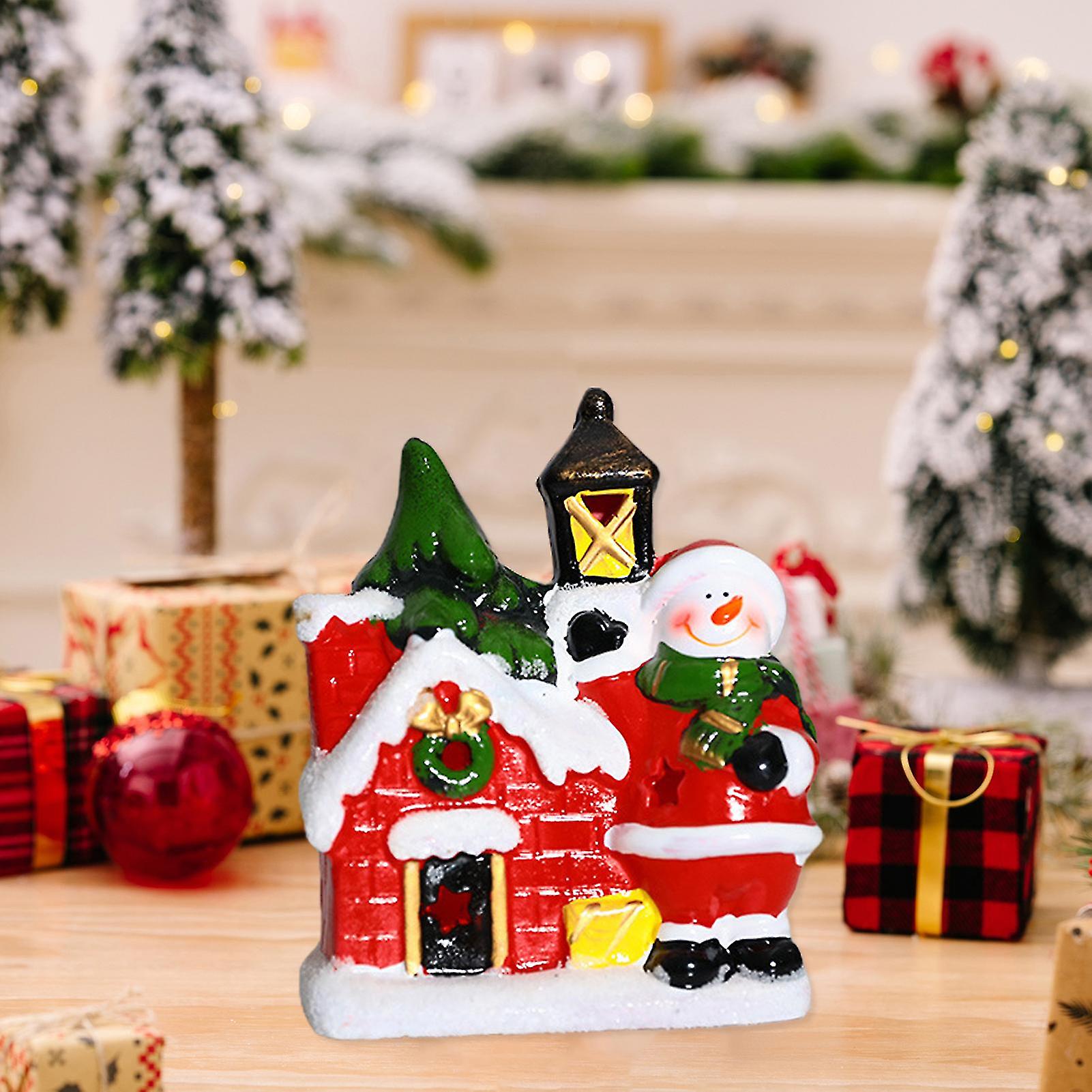 Christmas Ornament Smooth Anti-crack Christmas Style Resin Santa ...