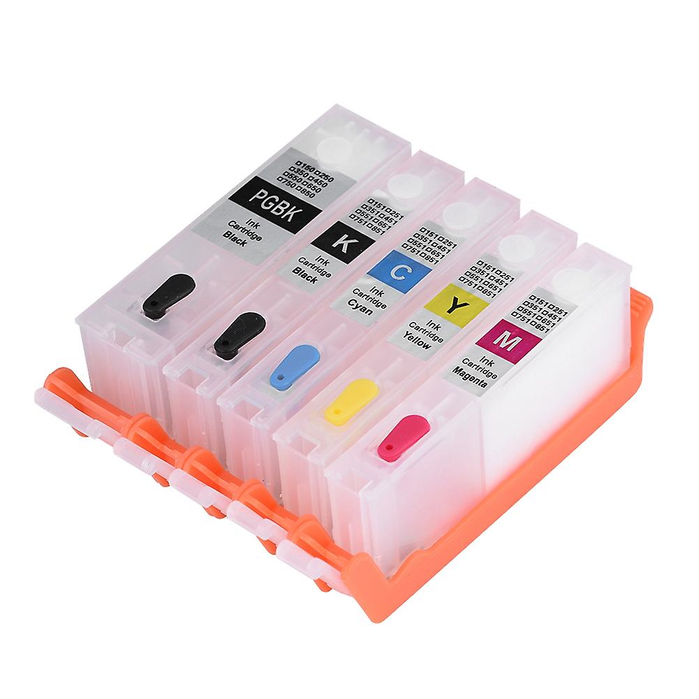 5Colors PGI-850/CLI-851 Refillable Ink Cartridge with ARC Chip for ...