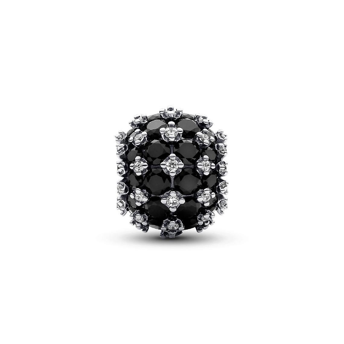 Black Round Glitter Pave Charm | Fruugo UK
