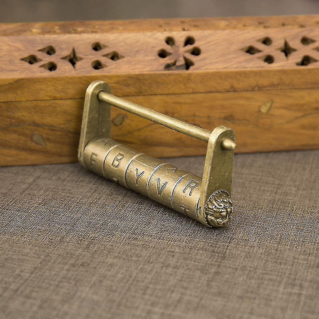 Antique Bronze Retro Combination Lock 5 Letter Password Padlock For ...