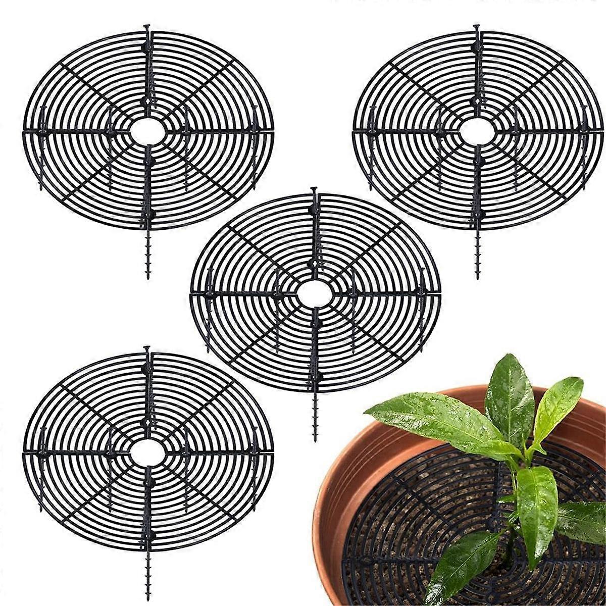 4 Pieces Flower Pot Grid, 30 cm Flower Pot Grid, Flower Pot Cover Plant ...