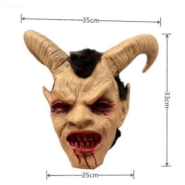 Lucifer Cosplay Latex Masks Halloween Costume Horror Demon Devil Face ...