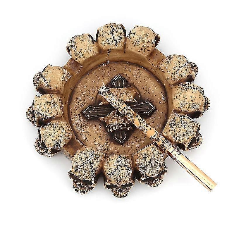 Ashtrays Resin Skull Ash Container Spooky Human Skull Ashtray Smoking ...