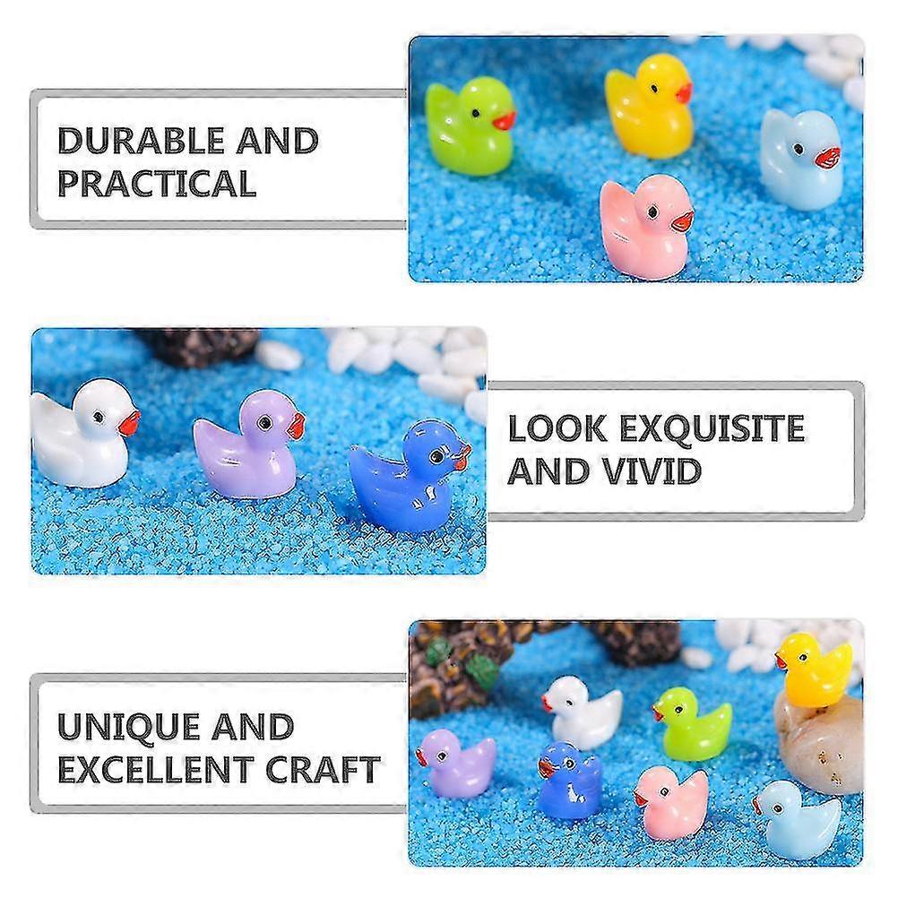 75pcs Mini Resin Ducks Tiny Miniature Ducks Resin Duck Figures Tiny ...