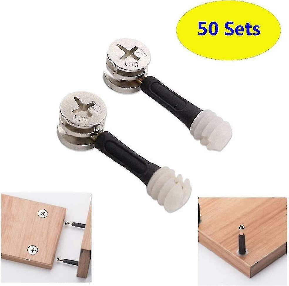 3-in-1 Furniture Connecting Kit, Cam Fitting With Dowel 3-in-1 Hardware ...