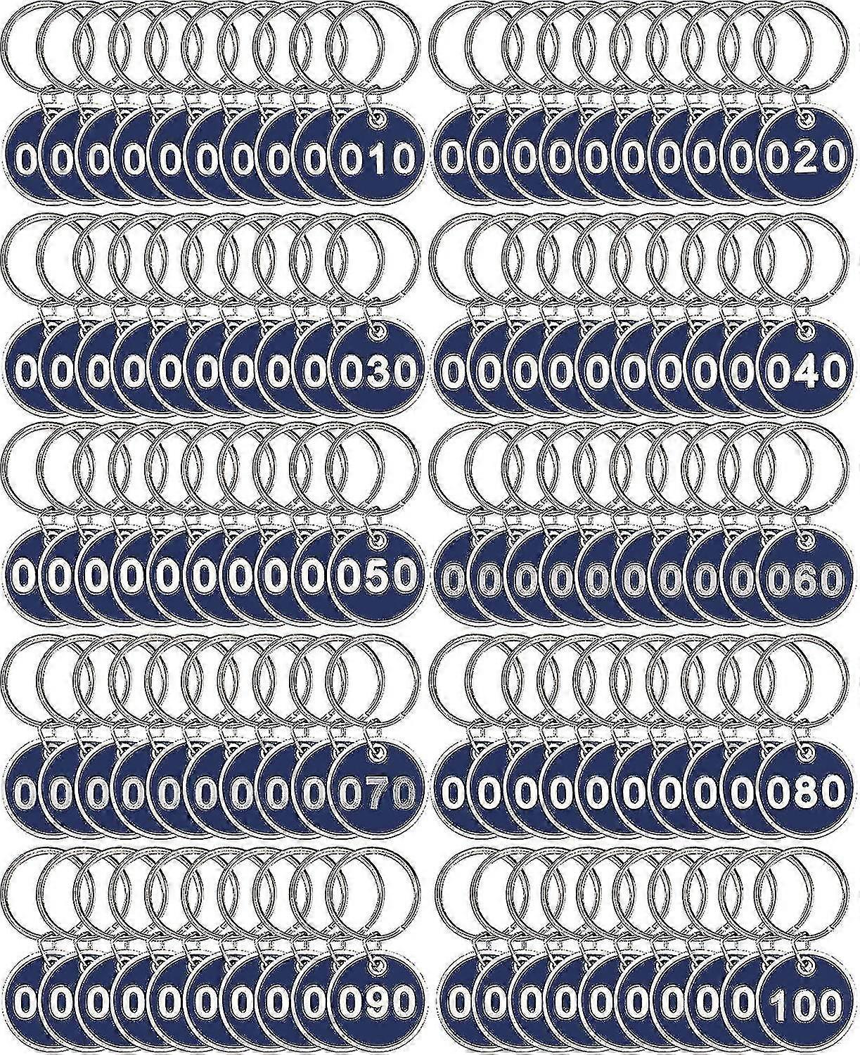 Anjetan Numbered Tags, 100 Pcs Number 001-100 Stamping Number Tags ...