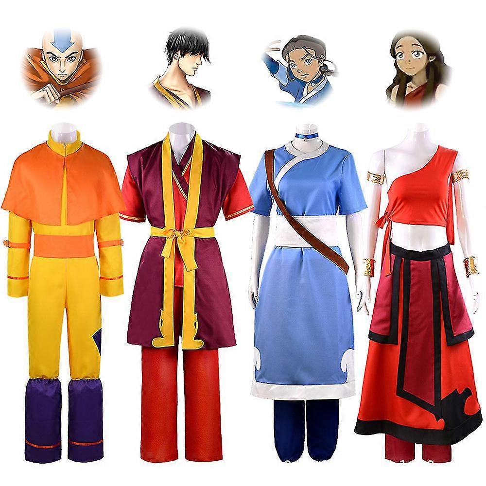 Avatar The Last Airbender Zuko Katara Bumian Ang Cosplay Costume Ultra ...