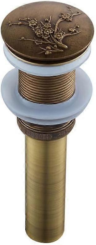 Automatic Push Open Basin Sink Waste Plug, Antique Brass Pop-up Click ...