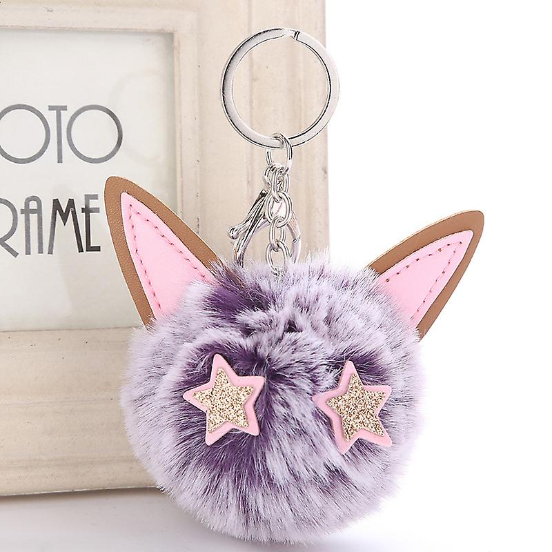 Cute Imitation Lady Fur Kitten Hair Ball Pendant Bag Accessories ...