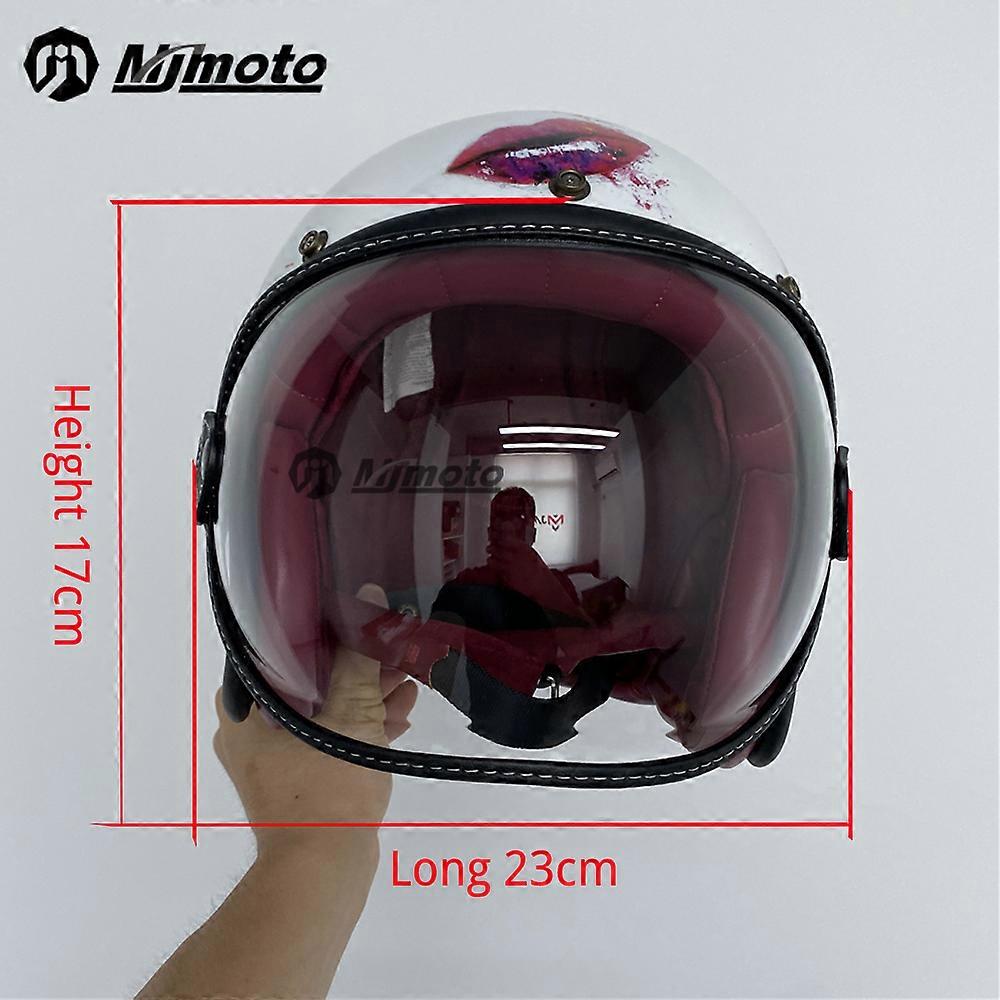 Retro Motorcycle Helmet Bubble Visor Lens Fit For SHOEI EX Zero MOTO3 ...