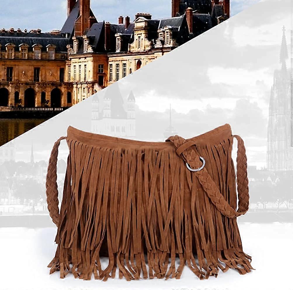 1Pc Tassel Shoulder Bag Leather Tote Tassel Handbag Crossbody Bag Woman Fringe Tassel Bag ...
