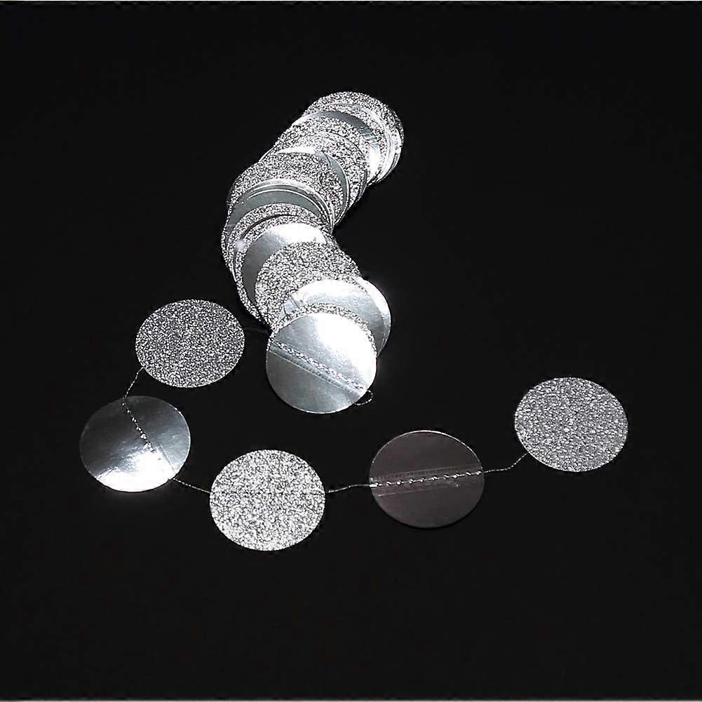 Glitter Silver Polka Dot Garland Hanging Polka Dot Floating Ribbon ...