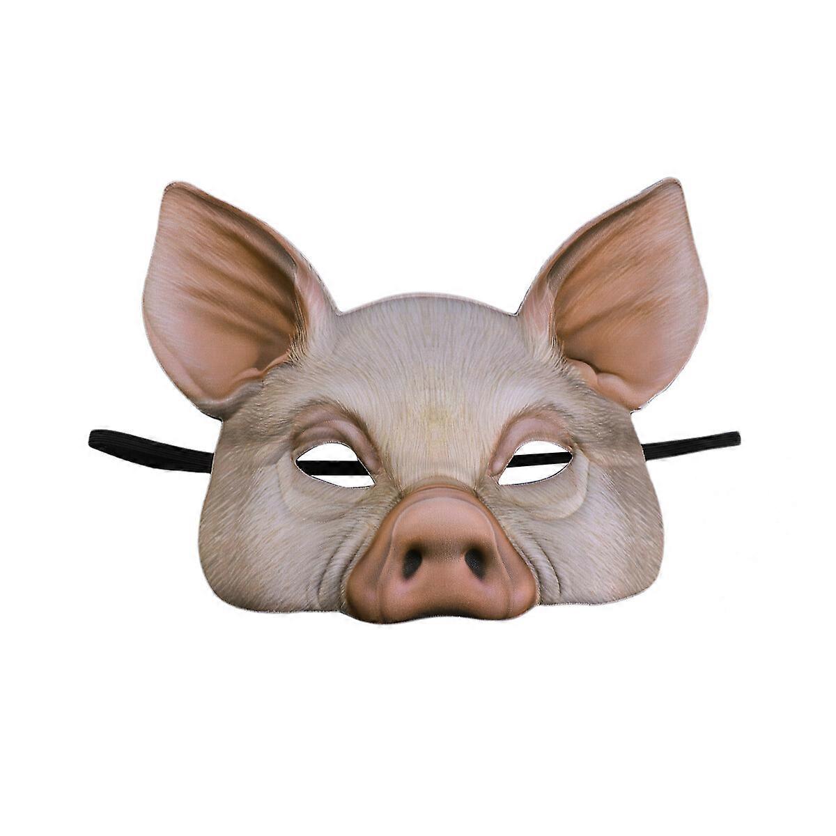 Half Face Animal Mask Pig Mask for Party Festival Halloween Masquerade ...