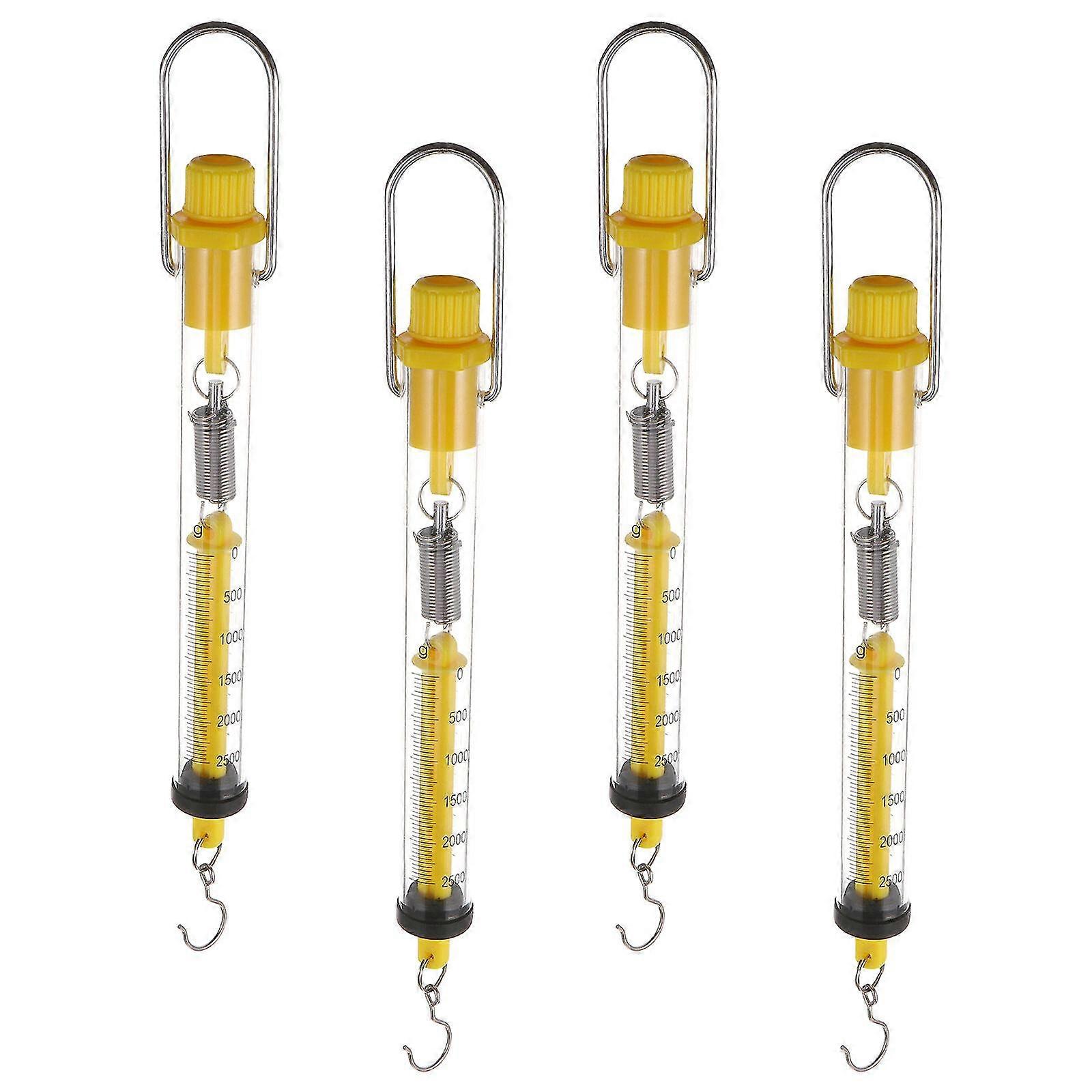 4pcs Spring Scale Tubular Spring Scale Newton Force Meter Dynamometer ...