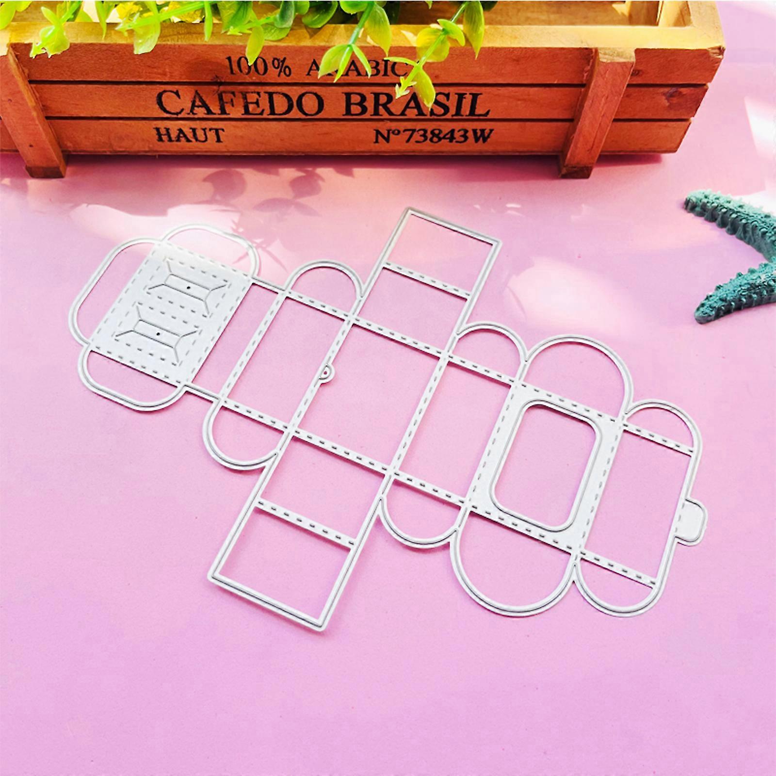 3D Concave Rectangle Candy Box Metal Cutting Dies Stencil DIY Embossing ...
