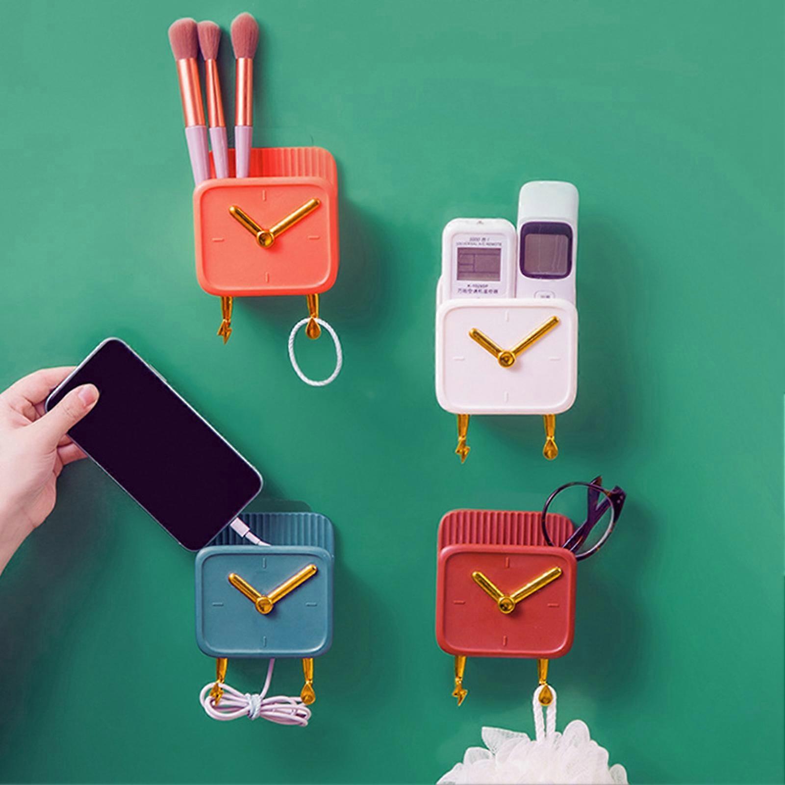 Wall Mounted Storage Box PP Clock Shaped Multifunctional Container with ...