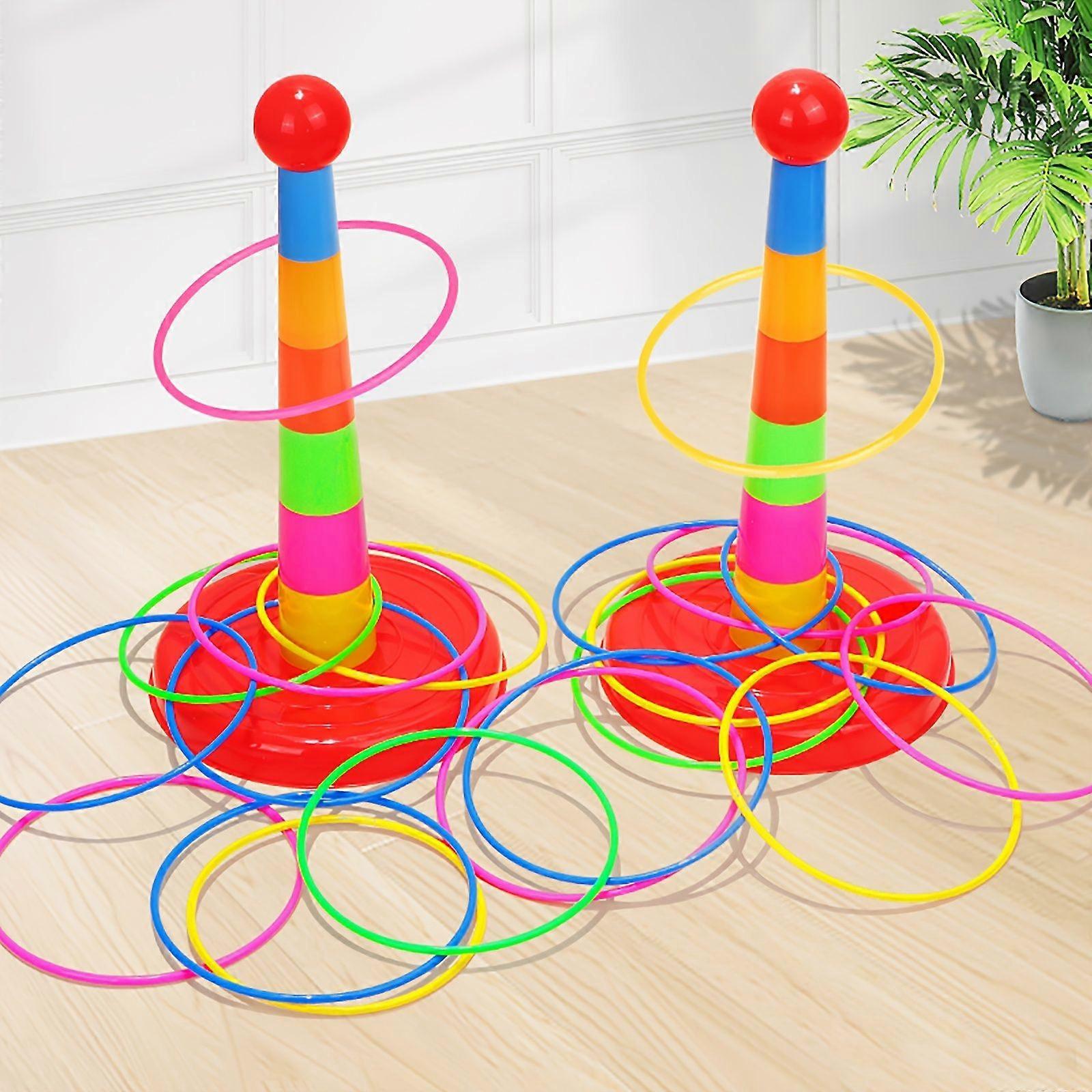 [Ring Toss Game] Durable Kids Ring Toss Game Tower | 1 Set, Parent ...