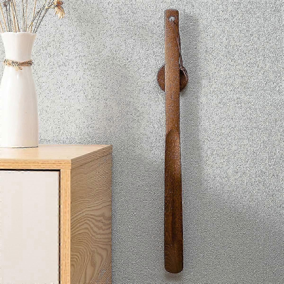 Wooden Shoe Horn with 50cm Long Handle & Magnetic Back - Durable Shoe ...