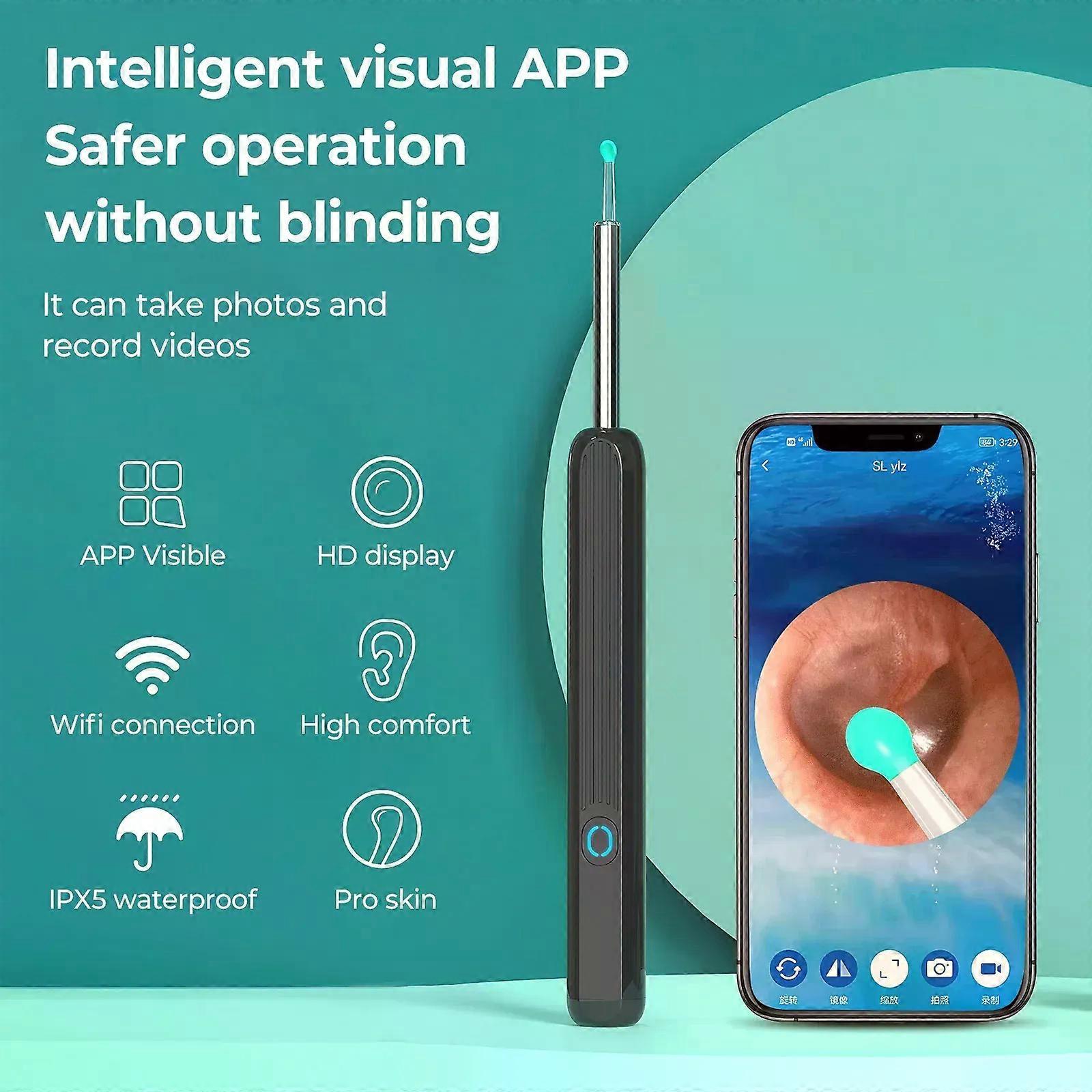 Wireless Smart Visual Ear Cleaner 1080P Ear Stick Otoscope NE3 Ear Wax ...