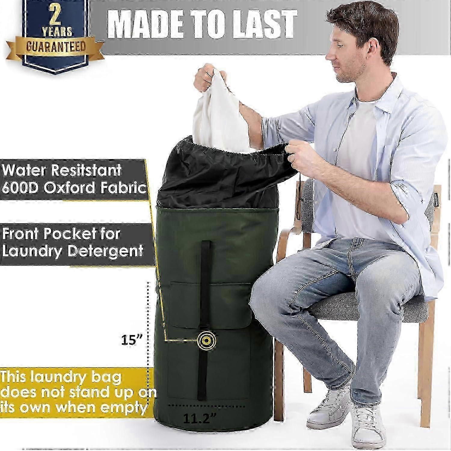 Extra Large Heavy Duty Laundry Bag, 115L Backpack Design, Durable ...