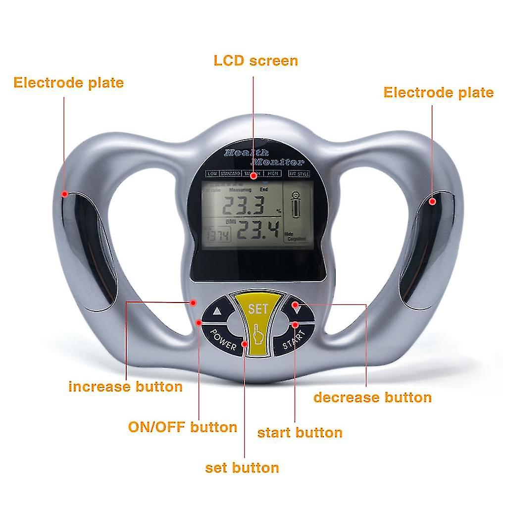 Handheld Body Fat Tester, Body Composition Analyzer, Body Fat Measuring ...