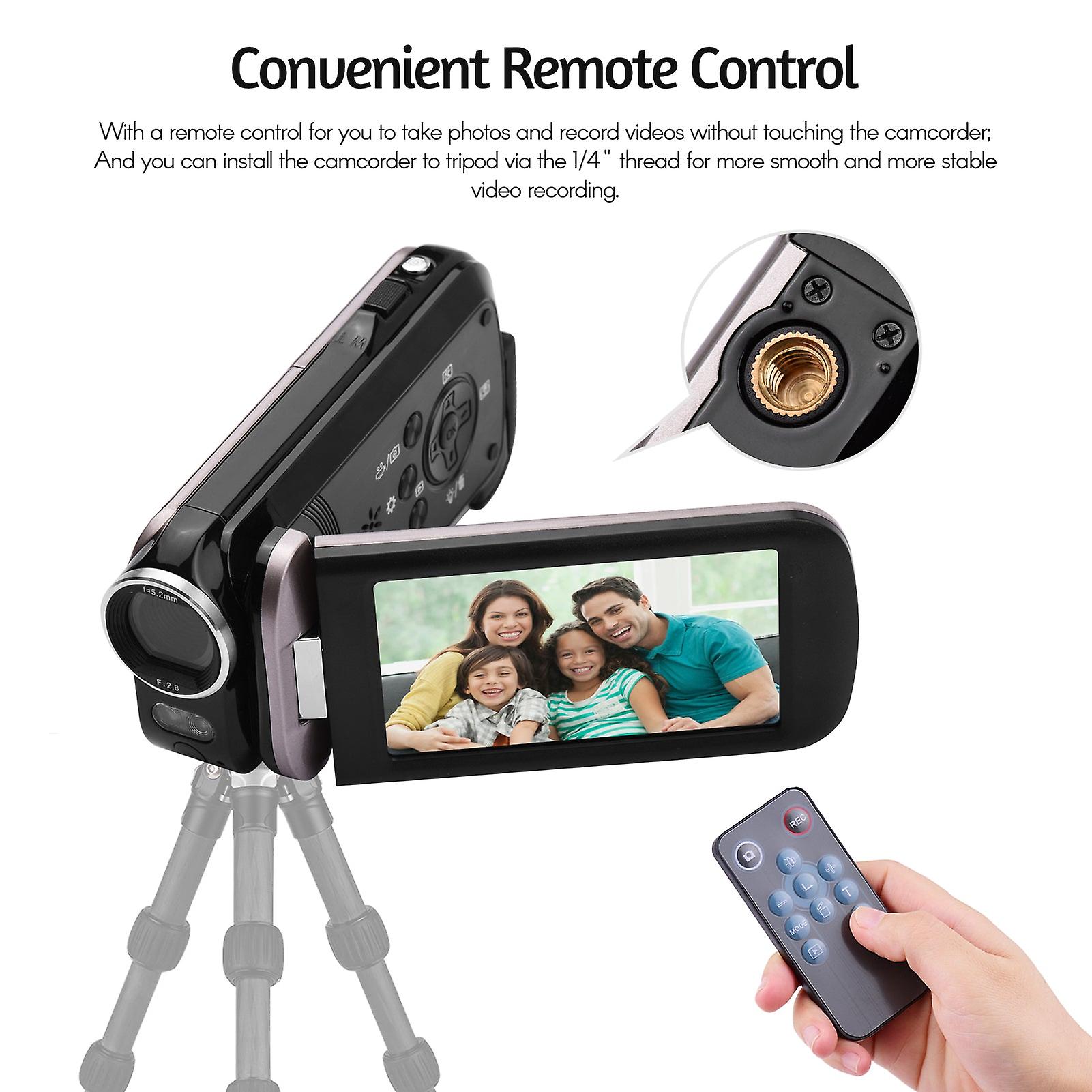 1080P/2.7k Hd Digital Video Camera Dv Camcorder 3 Inch Lcd Touchscreen ...