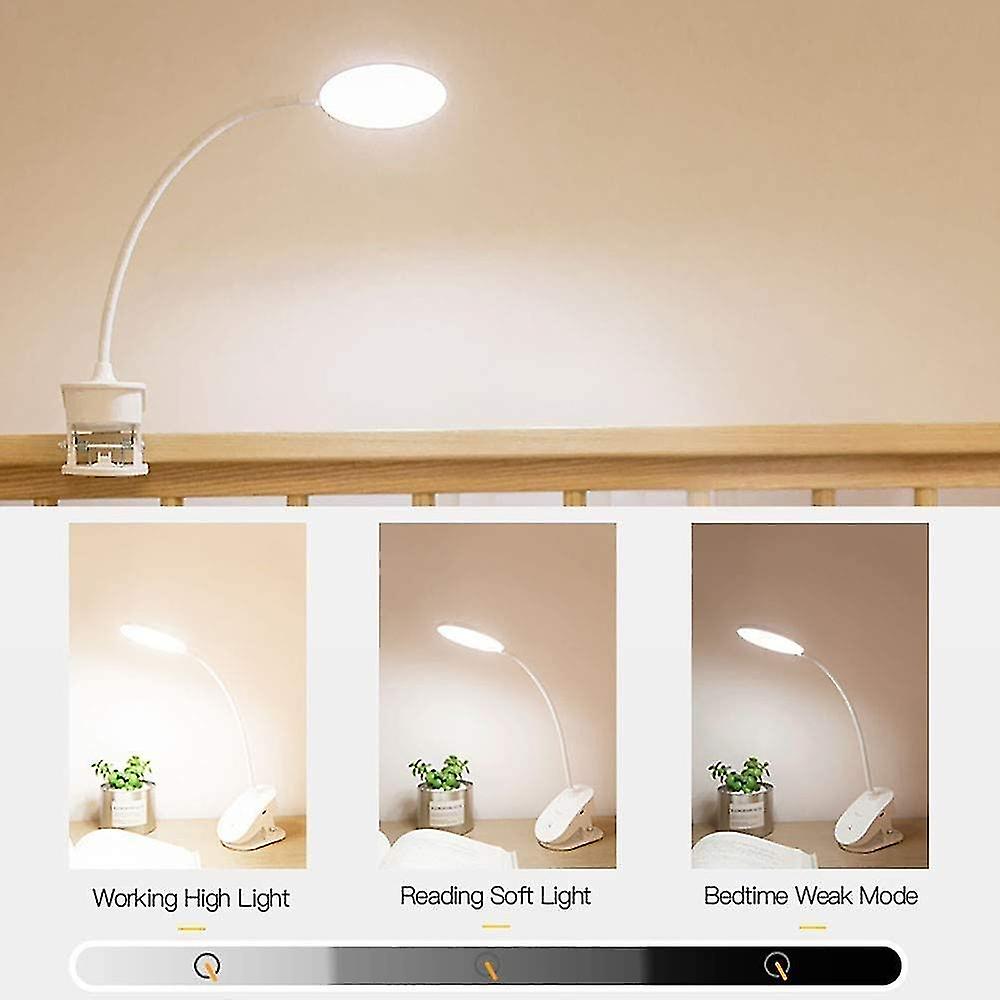 Clip-on Reading Light, Battery Powered, Clip-on Bed Light With 3 ...