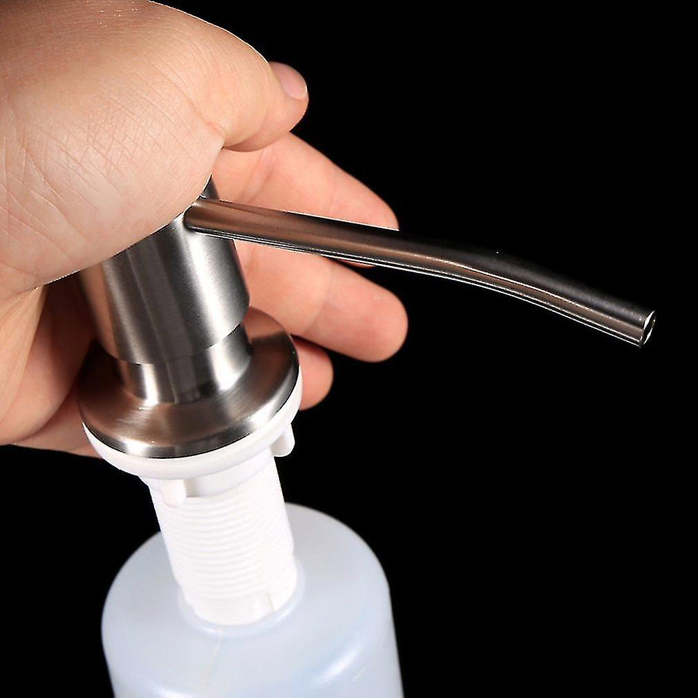 White Liquid Soap Dispenser Lotion Pump Cover Built In Kitchen Sink ...