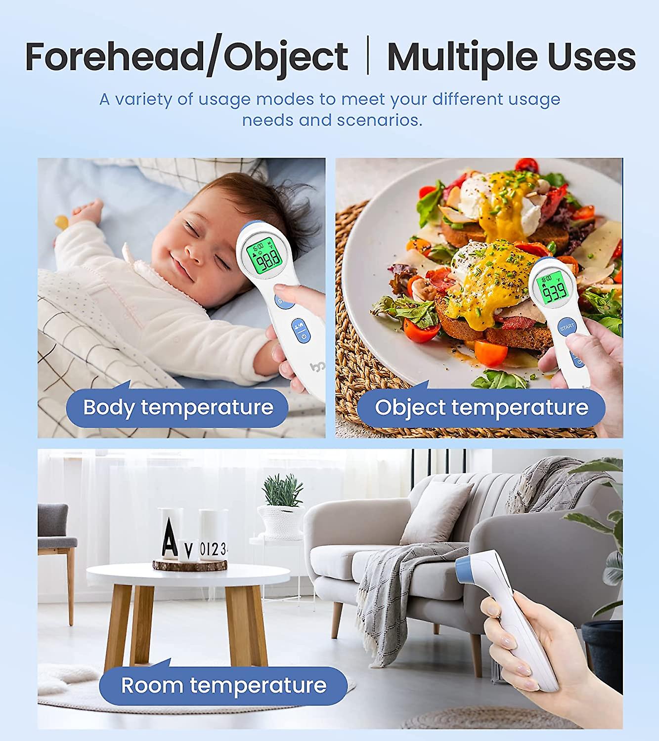 Forehead Thermometer For Adults And Kids, Digital Infrared Thermometer ...