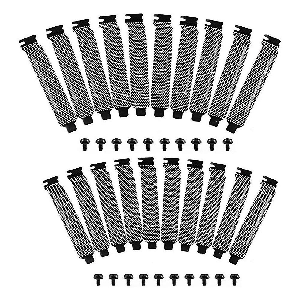 20 Pieces Pci Slot Cover Hard Steel Dust Filter Blanking Plate, Vented ...