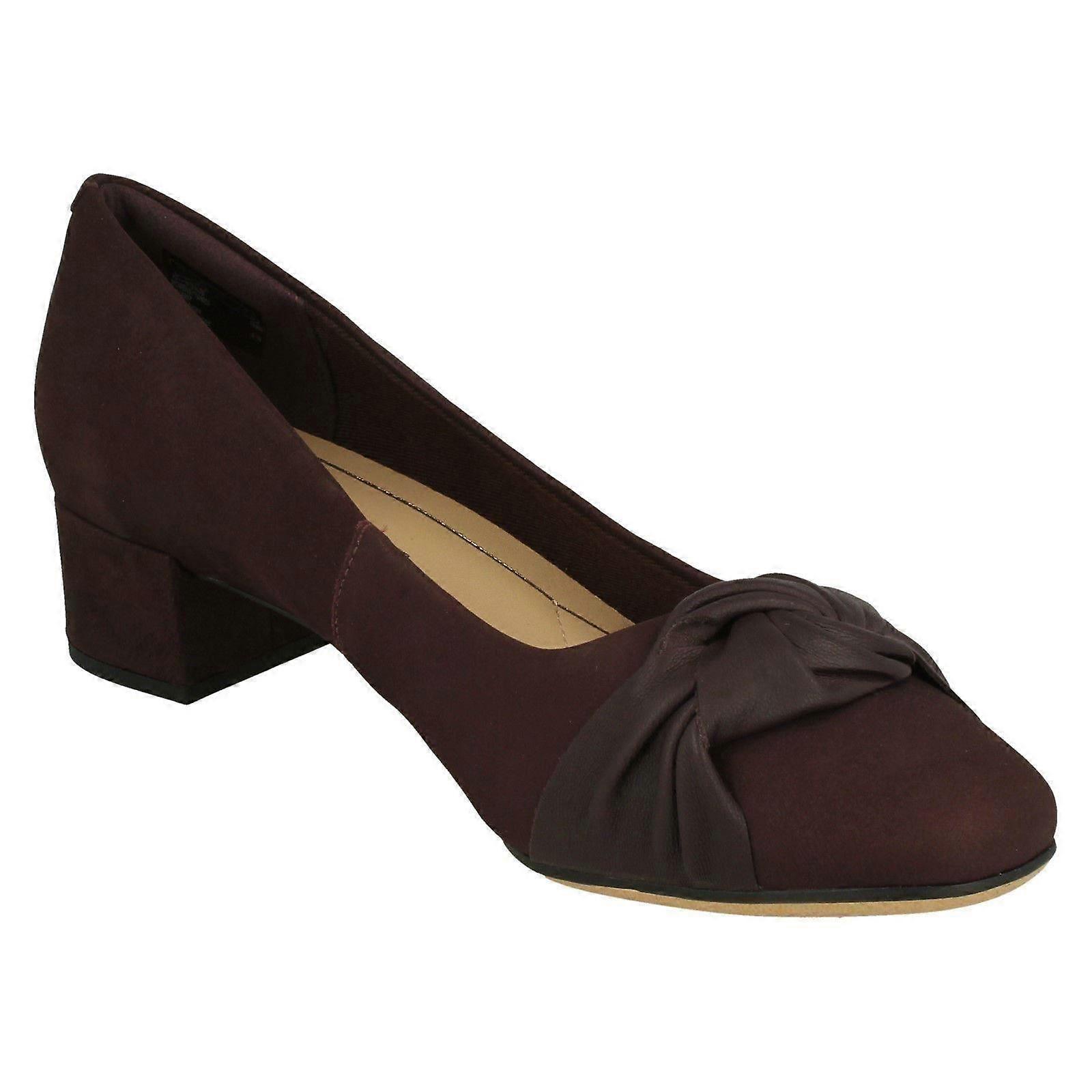 Ladies Clarks Bow Detailed Block Heel Shoes Orabella Lily | Fruugo UK