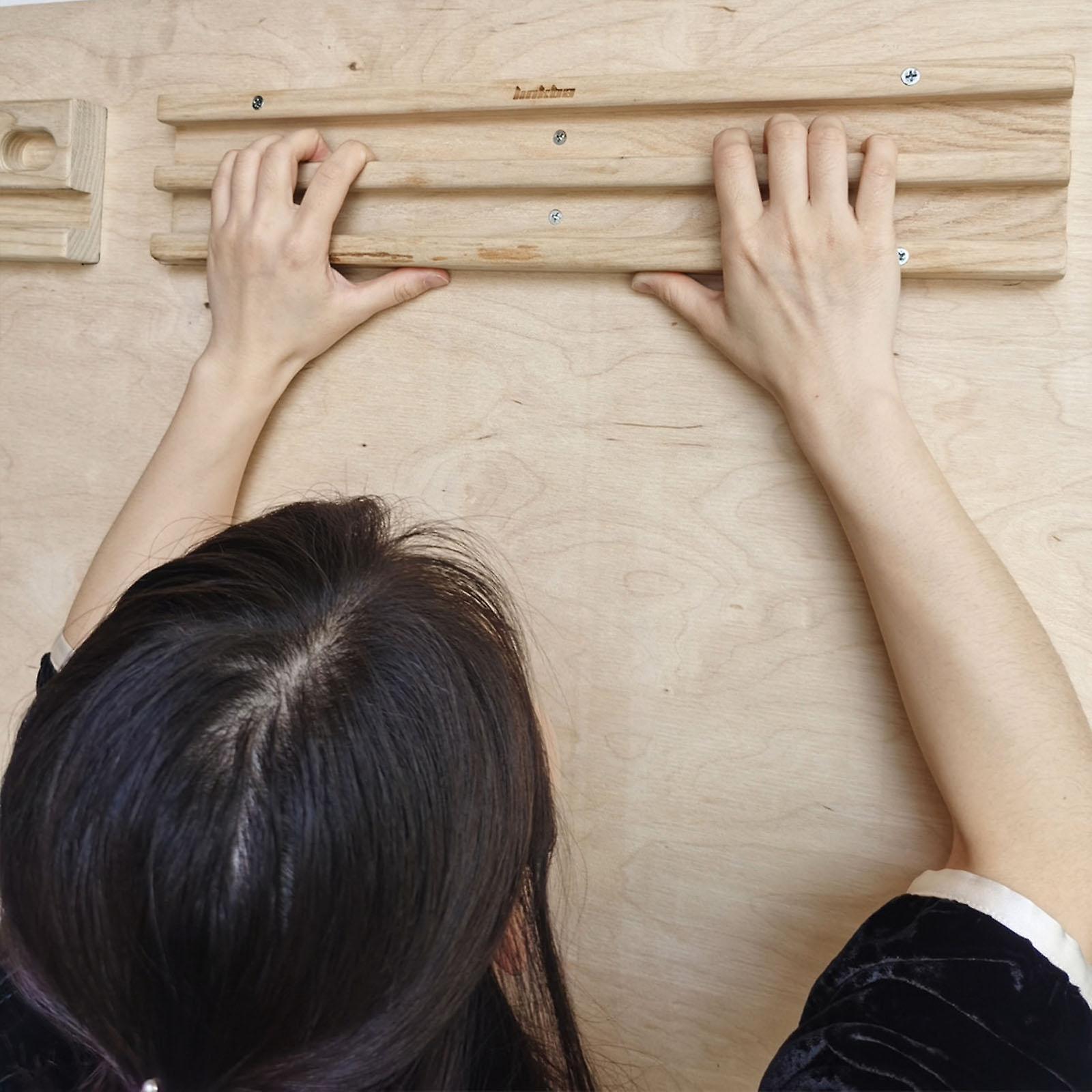 Wood Climbing Hangboard Kids Youth Grip Trainer Screw-Mounted Pinch ...