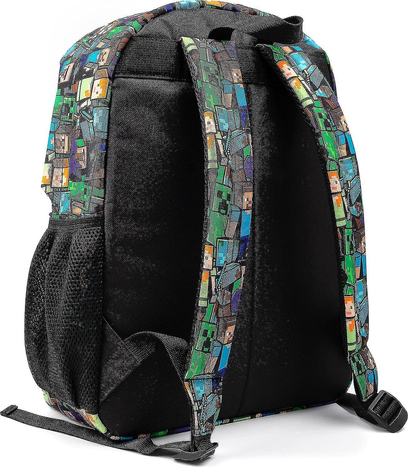 Minecraft Backpack compatible with Boys | Kids Gamer Black School ...