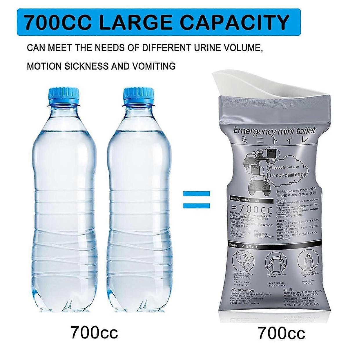 Disposable Emergency Urinal Bag,8 Pack Portable Camping Pee Bags ...