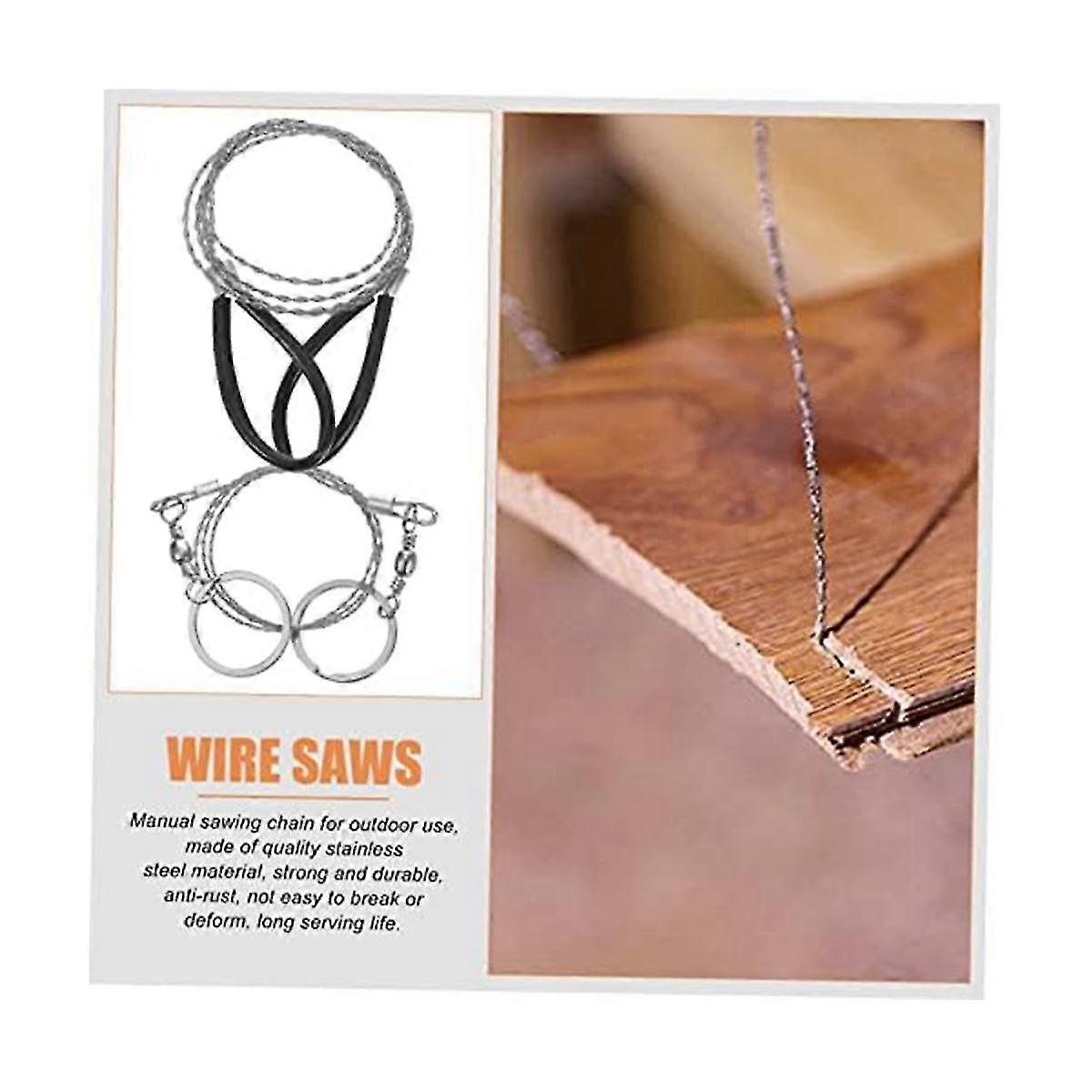 4Pcs Wire Saw Chain Garrote Wire Rope Chainsaw Survival Pocket Chainsaw ...