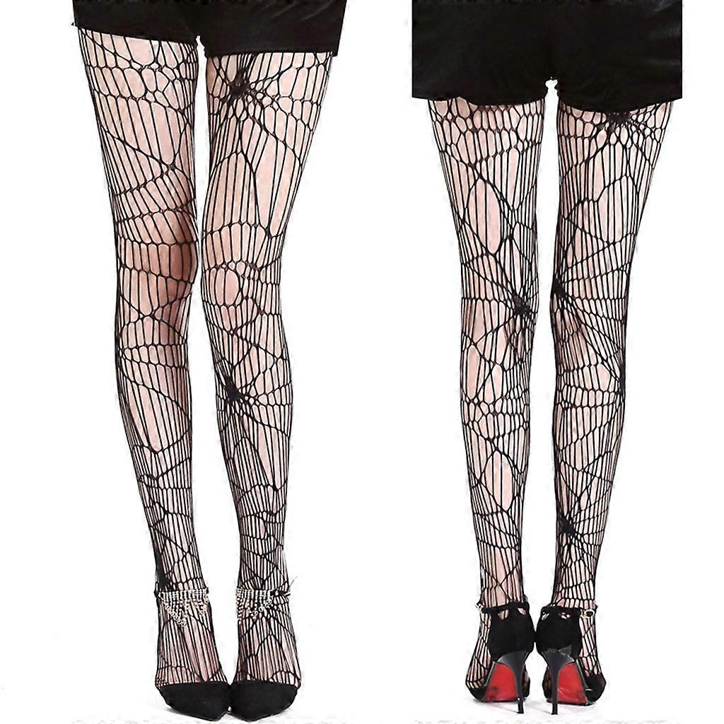 Halloween Spider Web Black Pantyhose Women Sexy Hollow Out Ripped ...