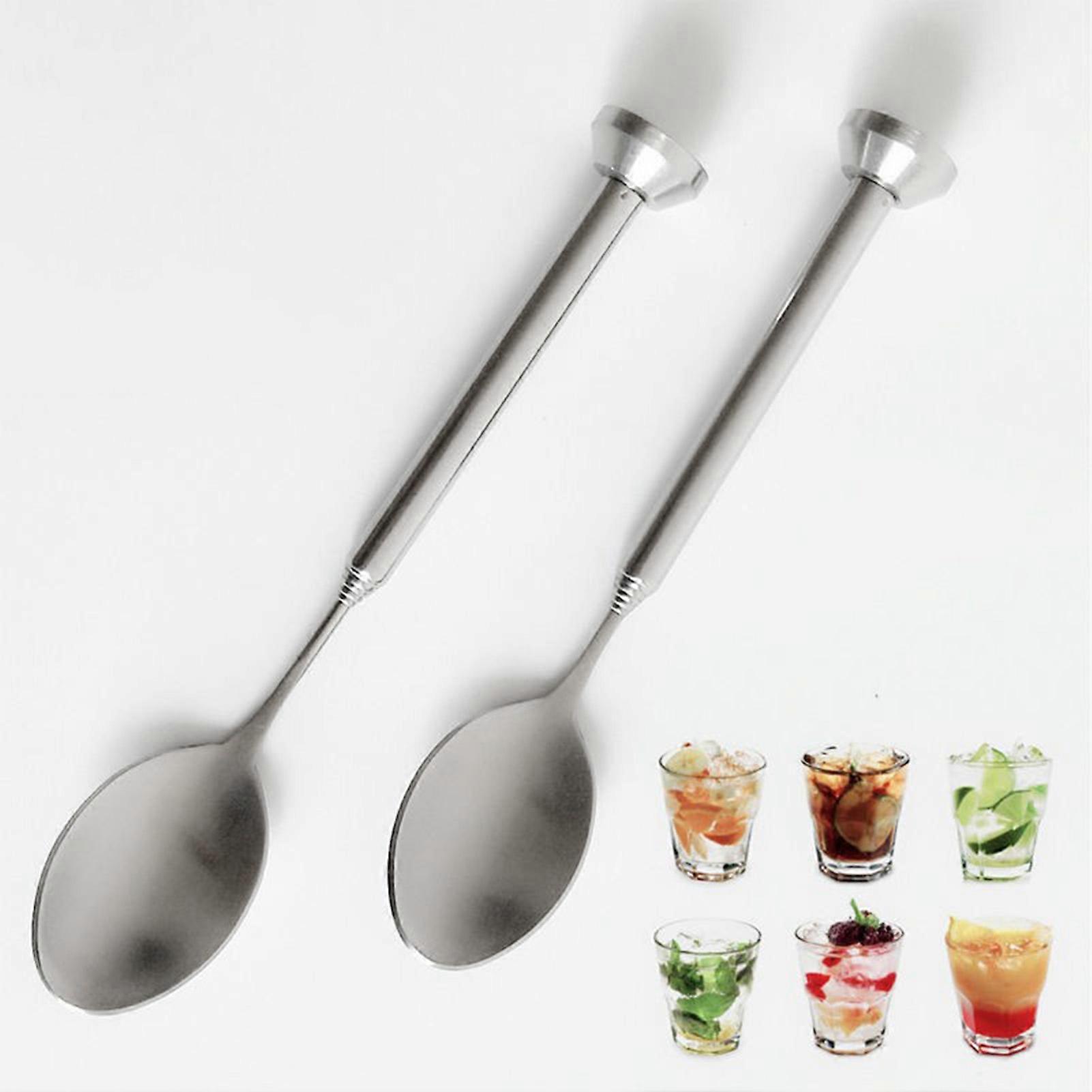 Bar Spoon Telescopic Easy to Carry Smooth Polished Mix Adjustable ...