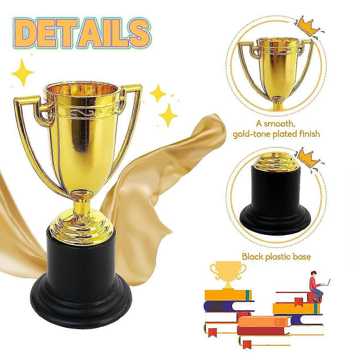 24 Pack Mini Trophy for Kids Awards,Plastic Gold Award Trophy Cups,For ...