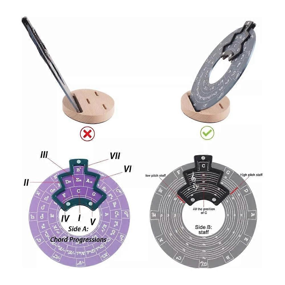 Circle of Fifths Wheel Metal Aluminum Alloy Melody Chord Wheel with ...